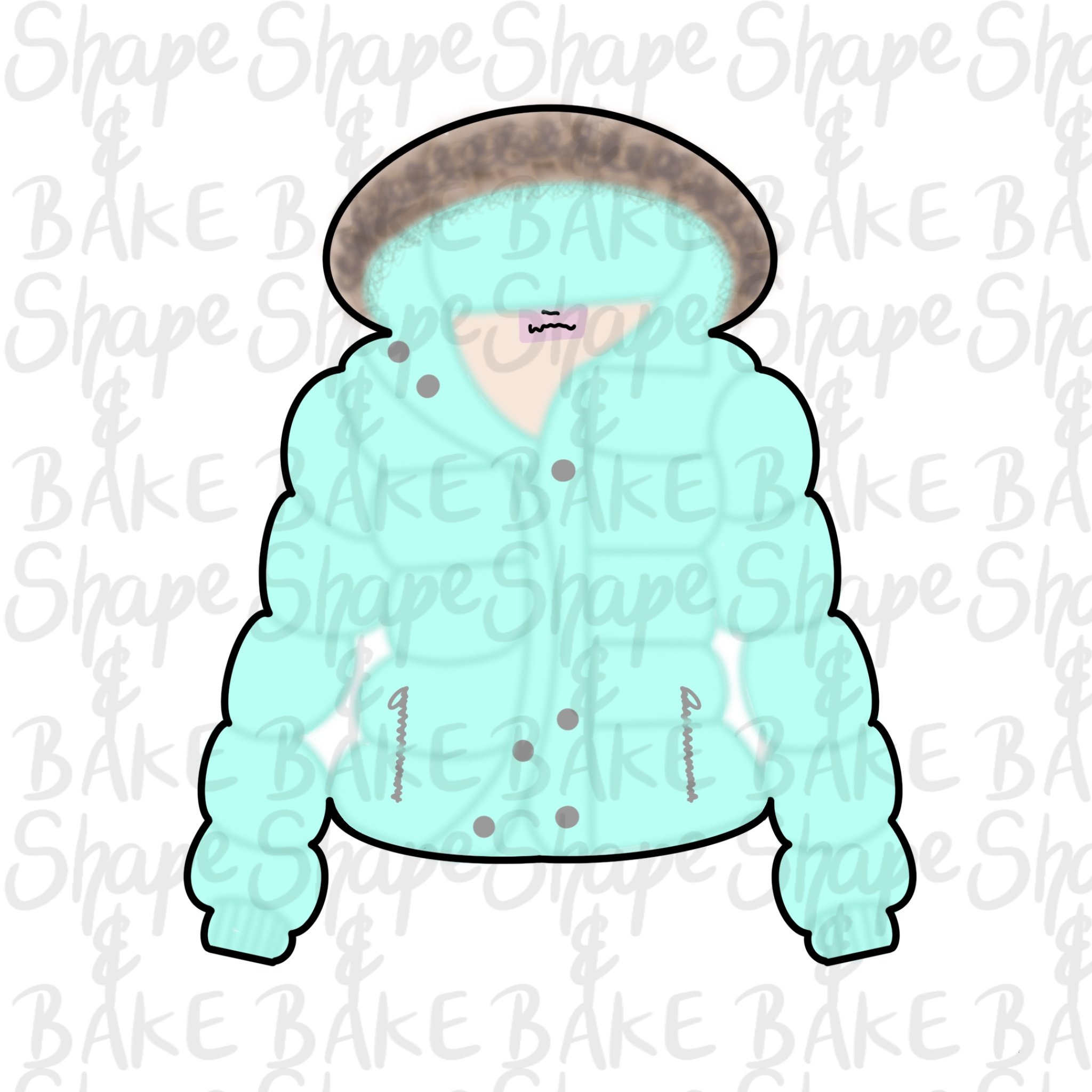 Puffer coat cookie cutter – Shape and Bake
