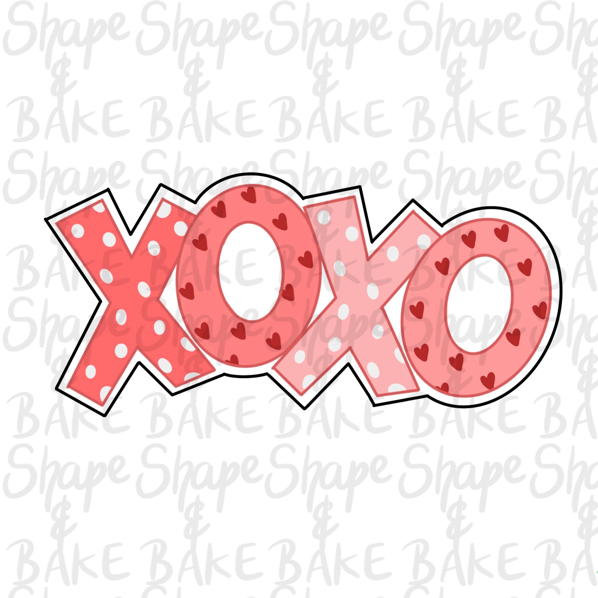 XOXO cookie cutter – Shape and Bake