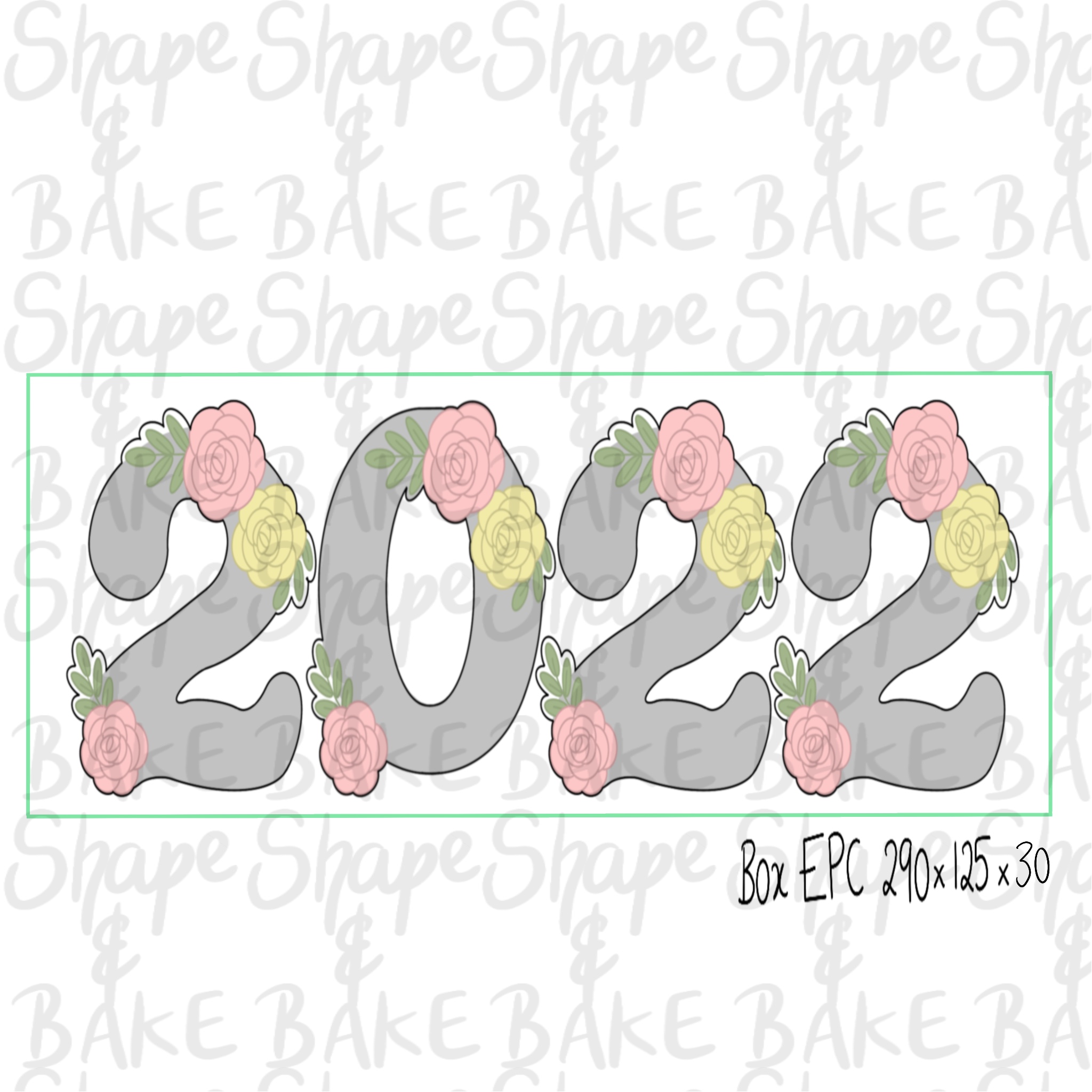 Floral 2022 cookie cutters (2 cutters) – Shape and Bake