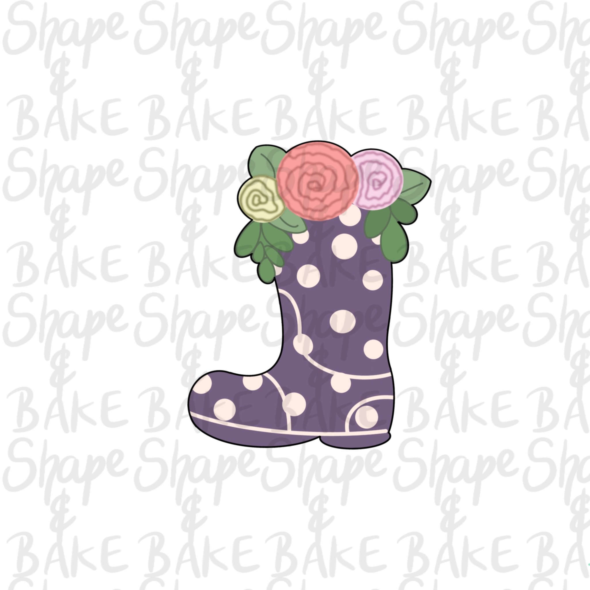Floral welly cookie cutter – Shape and Bake